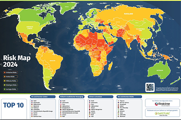 Risiko-Weltkarte: Die gefährlichsten und sichersten Länder 2024 » news ...
